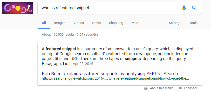 What Featured Snippets Mean for Your Ranking: Good for the user, bad ...